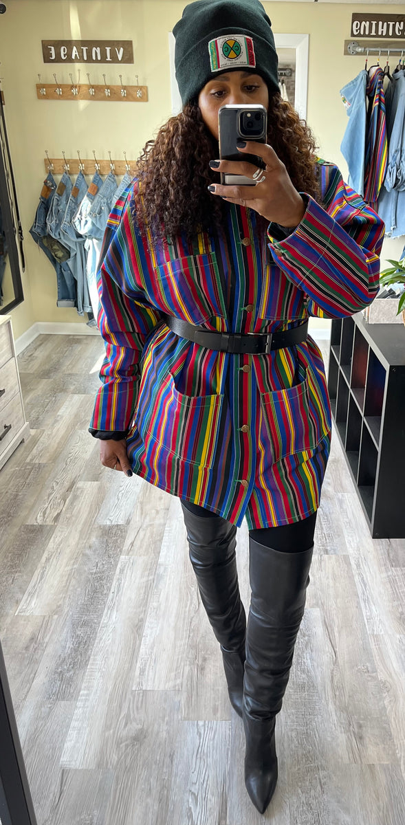 Multi-Color Cross Colour Jean Jacket – Thrifty Tomboy Clothing